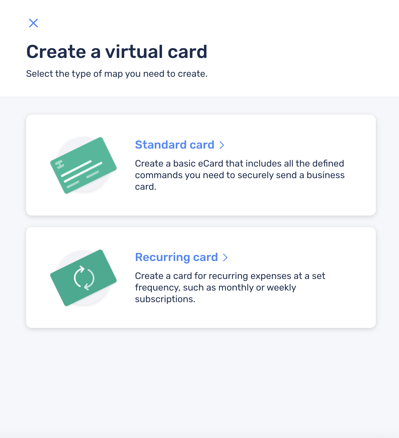 Create virtual cards – Extend